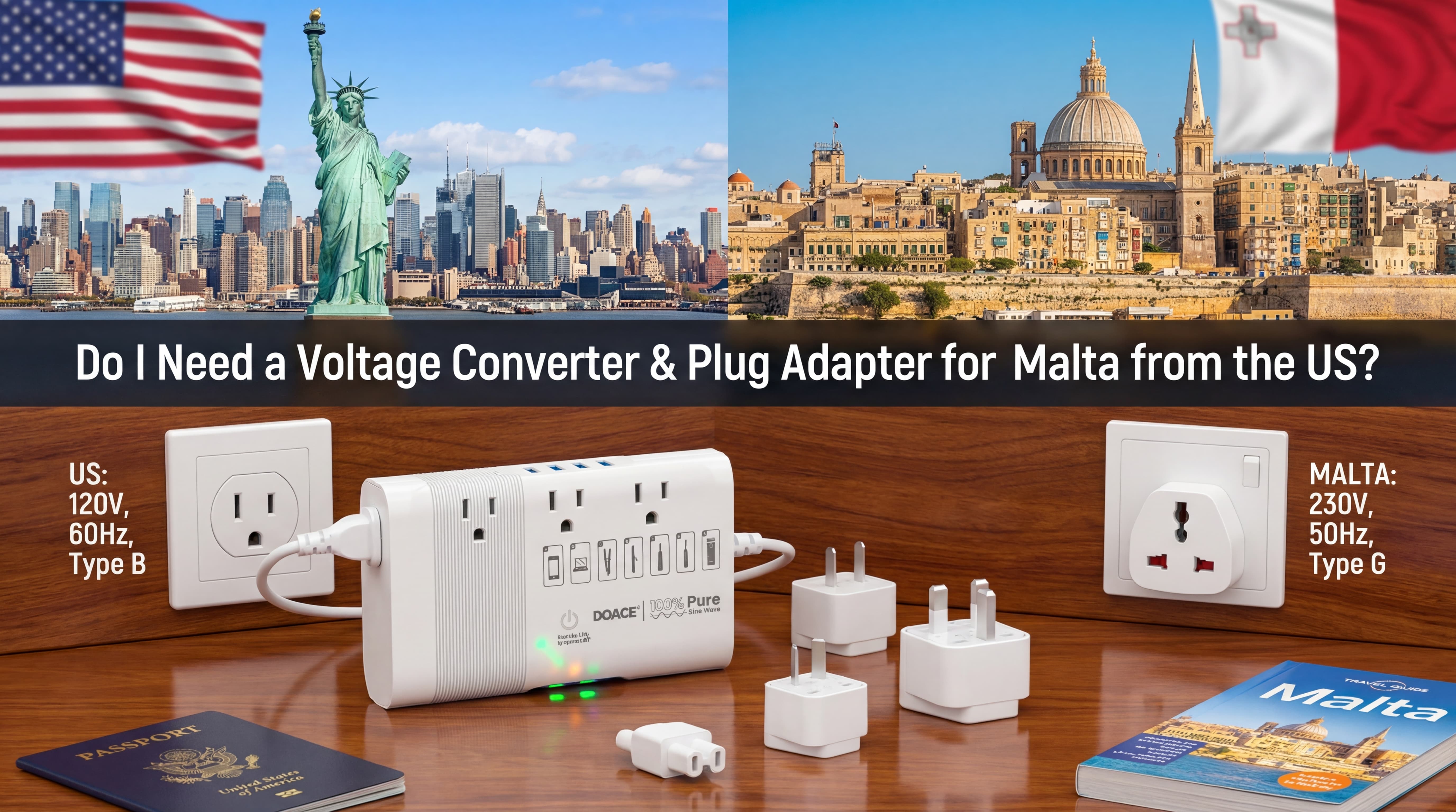 Do I Need a Voltage Converter & Plug Adapter for Malta from the US ...